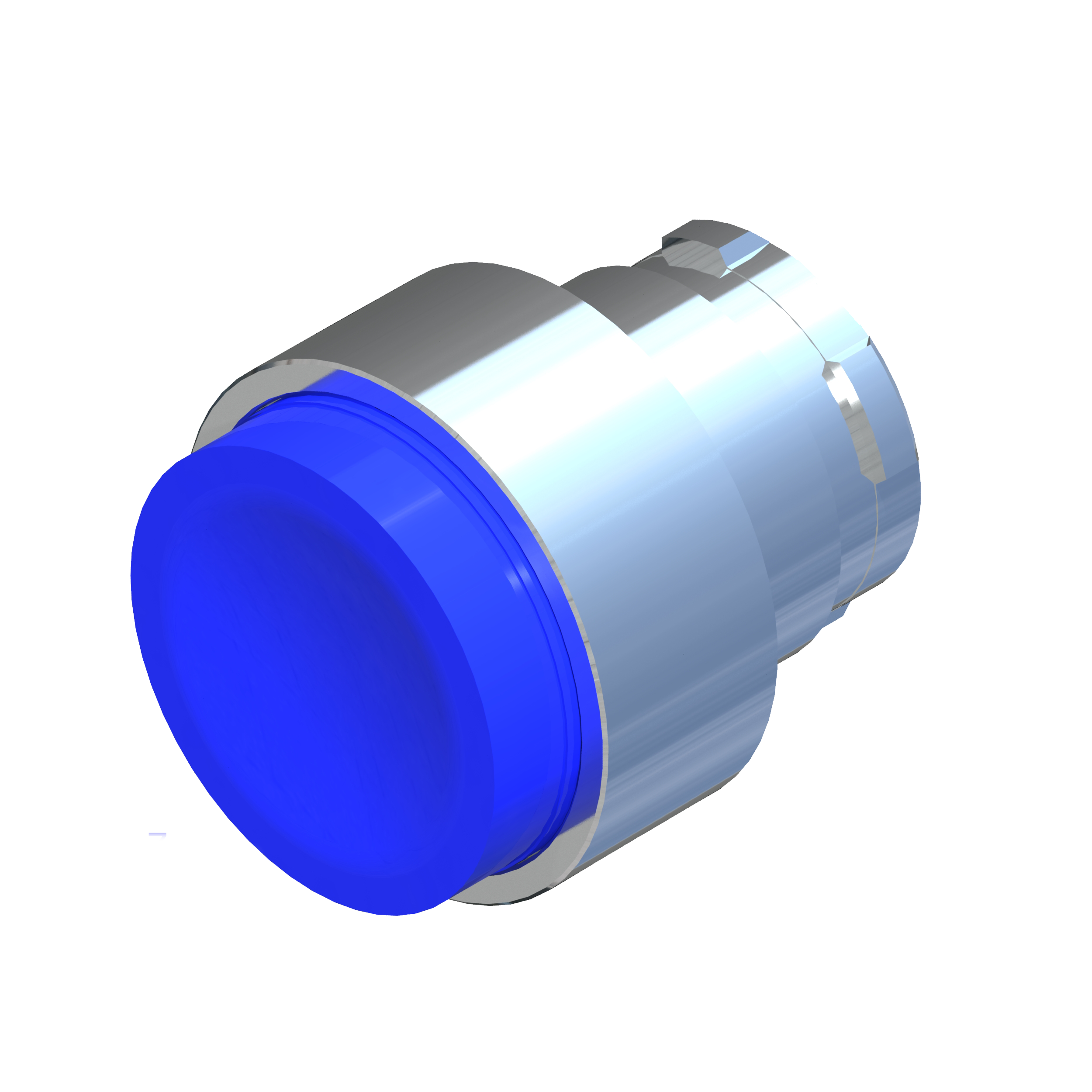 D5345 ECX 1114 - BOTON PULSADOR AZUL NO RASANTE